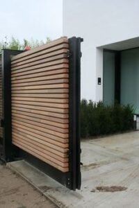 Best Sliding Wooden Gate With HPL Sheet In Trichy » Mr. Tech