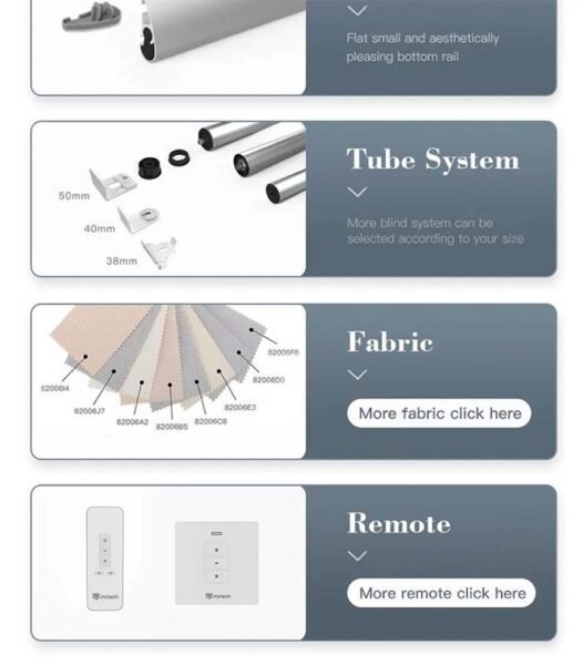 Best Wifi Tubular Motor With Roller Blinds For Windows TM03