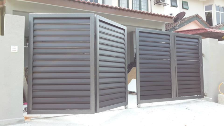 Aluminium Track Bi Folding Swing Gates - MrTech