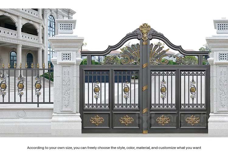 Powder Coated Aluminum Alloy Arch Swing And Sliding Gates