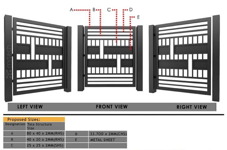 Mild Steel Safety Gate For Residential Manufacturers Mr. Tech