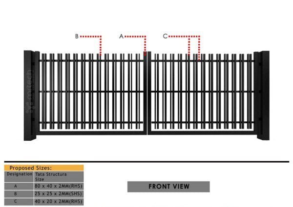 Modern Iron Steel Main Gate Simple Design Pictures 2024