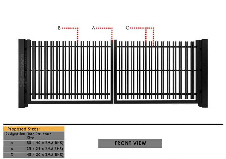 Modern Iron Steel Main Gate Simple Design Pictures 2024