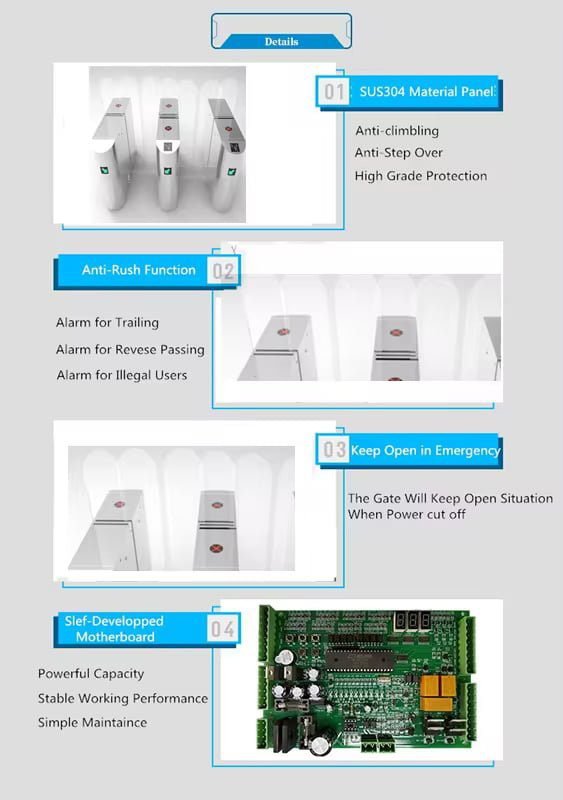 304 Stainless Steel Coat Sliding Barrier Gate For Indoor Lobby » Mr. Tech