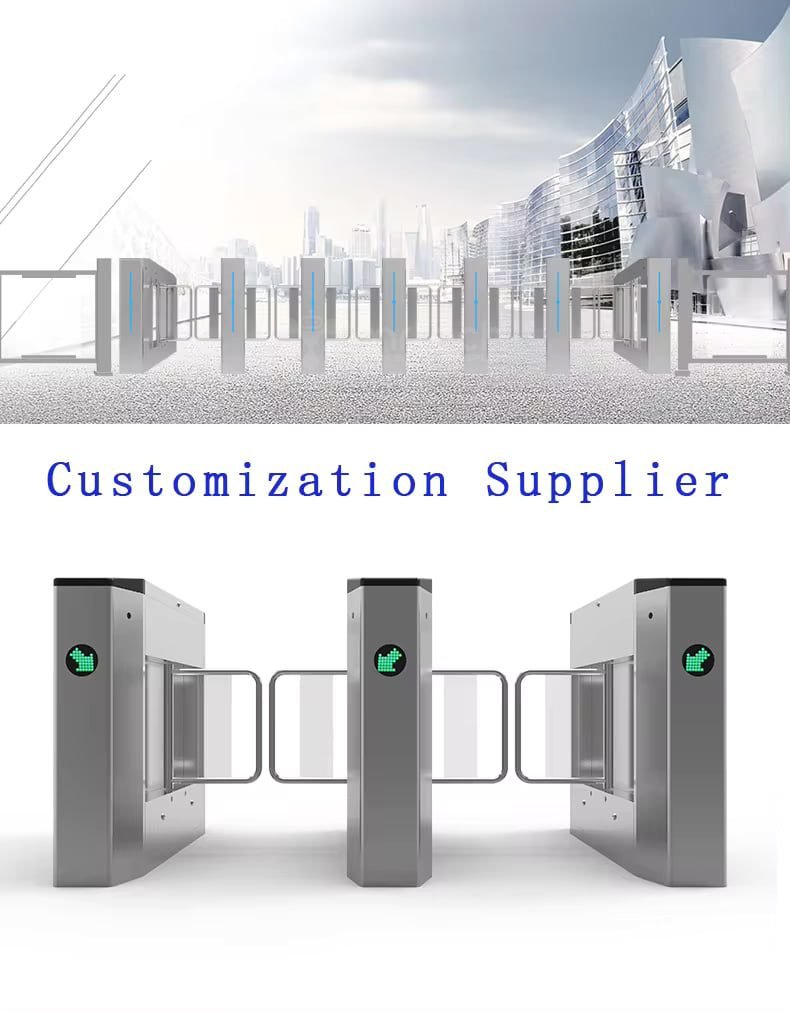 Swing Barrier Gate Access Control Turnstile Office Building Pedestrian ...