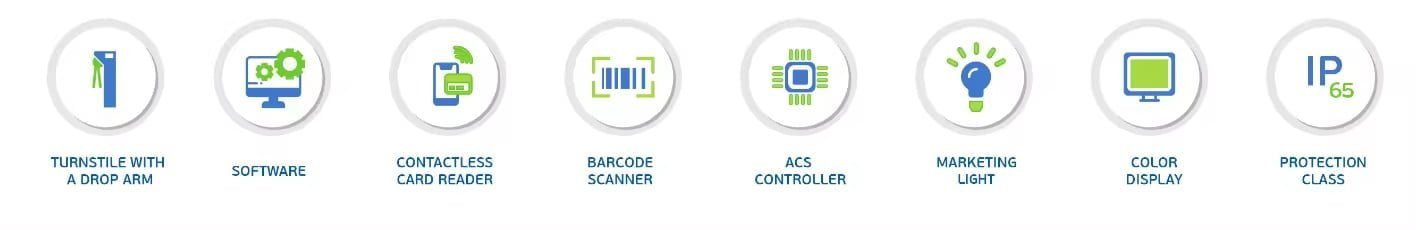 Optical Barrier Turnstiles Retractable RFID Card QR Code Flap Barrier ...