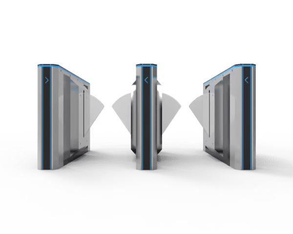 Smart Entrance RFID Card Solutions Pedestrian Turnstile Flap Barrier