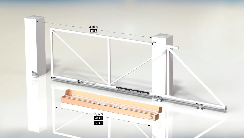 4.25 Complete Cantilever Gate Hardware Kit For Trackless Sliding Gate