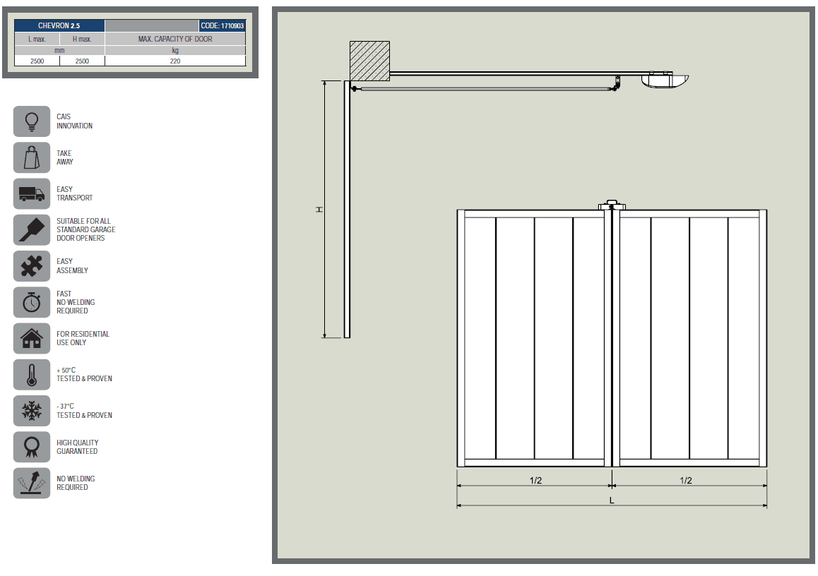 Hanger Sectional Sliding Gate 6.6mtr Hardware Set » Mr. Tech