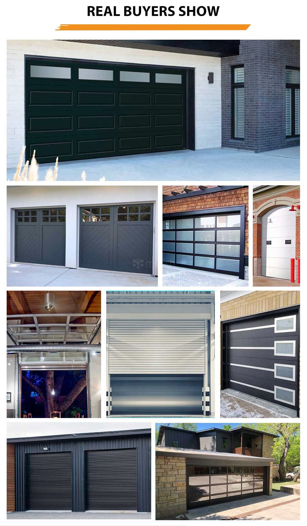 Modern Design Aluminum Panel And Glass Panel Combination Sectional ...