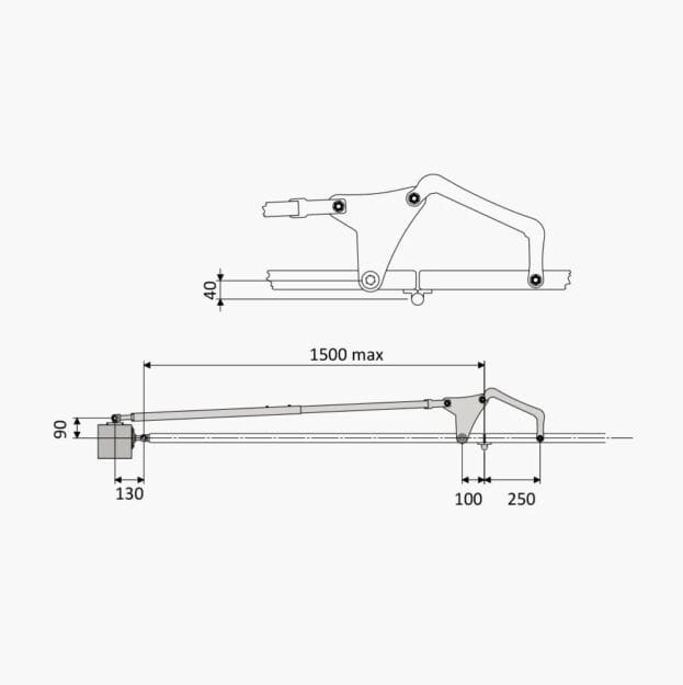 Best Twin Drive Trackless Bi Folding Swing Gate Hardware Set