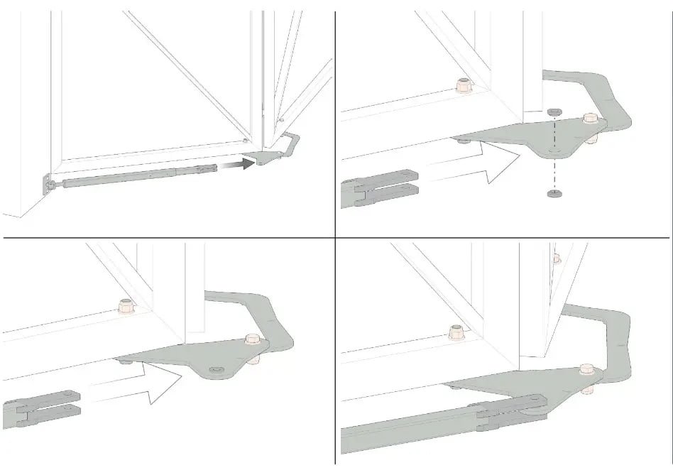 Best Twin Drive Trackless Bi Folding Swing Gate Hardware Set