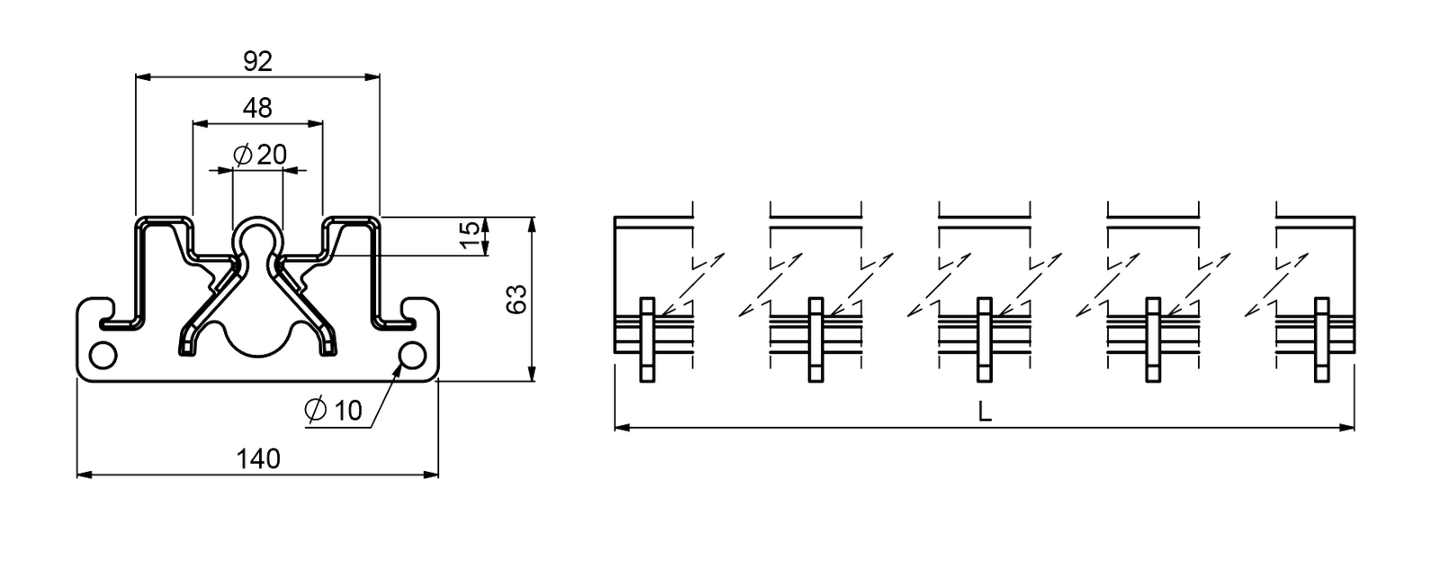 O Profile Guide, Concreted, With Side Walls For Sliding Gates Track