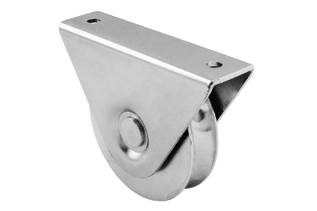 Sliding Gate O Grooved Track Roller Wheel Double Bearing, External Support