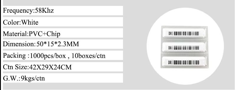 Anti Theft Magnetic Security AM Soft Label EAS 58khz » Mr. Tech
