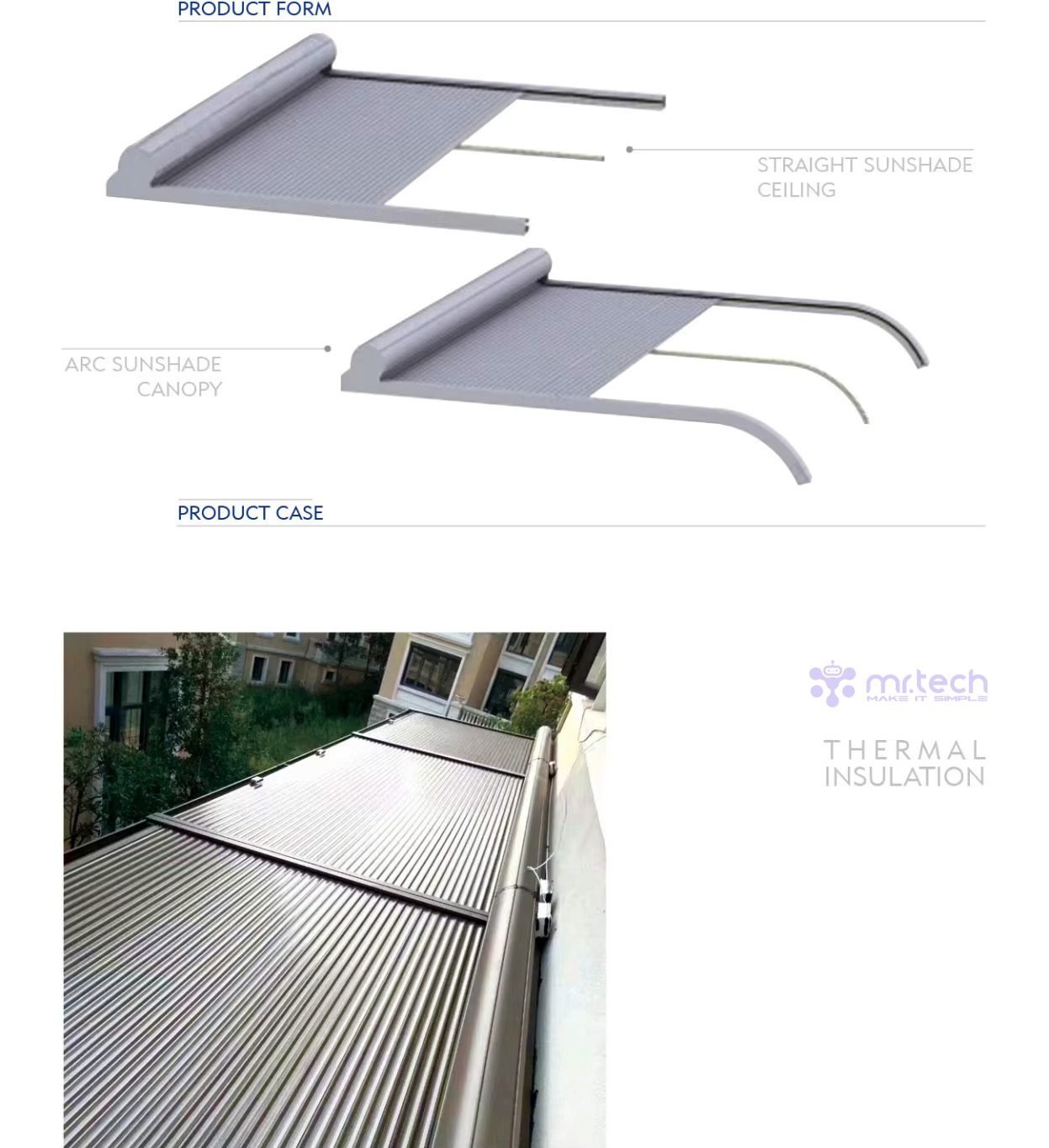 Arc Shaped Horizontal Roller Shutter Exterior Durable And Efficient ...
