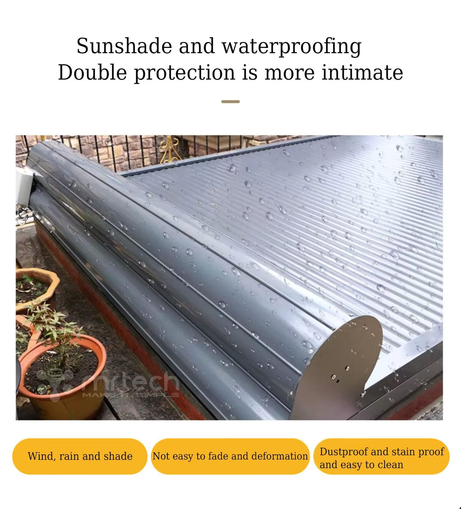 Horizontal Roof Aluminium Roller Shutter For Flat Angle Up And Down