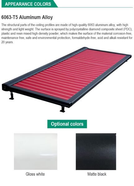 Automatic Retractable Acrylic Fabric Roof Canopy For Glass Roof Shades