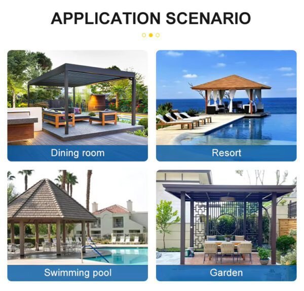Best Automatic Smart Roof Electric Gazebo Bioclimatic Pergola