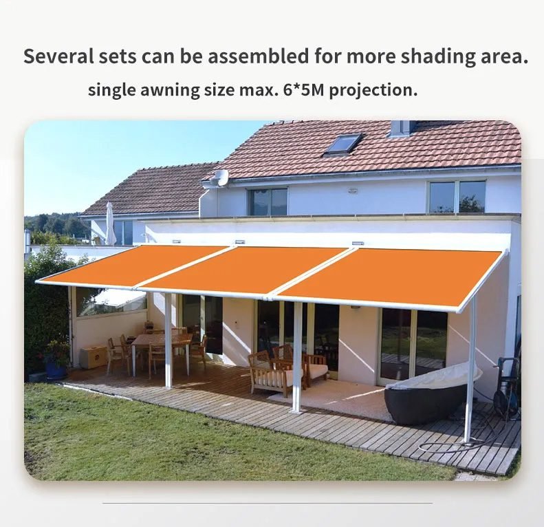 Motorized Opening PVC Polyester Retractable Roof For Villa