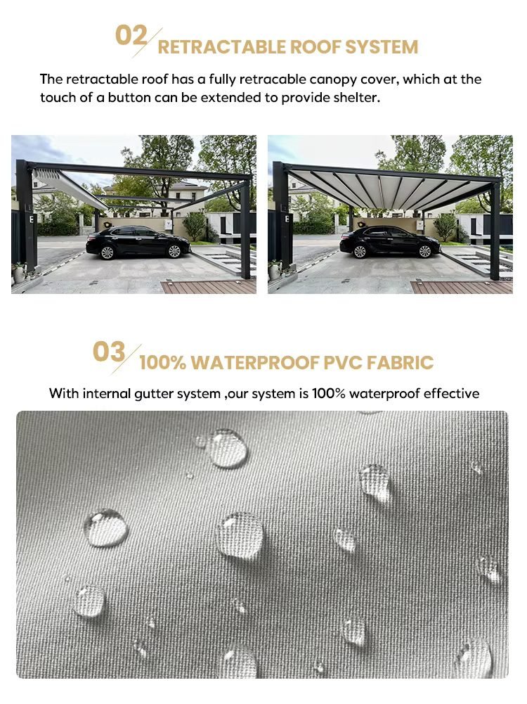 Best Outdoor Balcony Rainproof Sunroom Retractable Roof