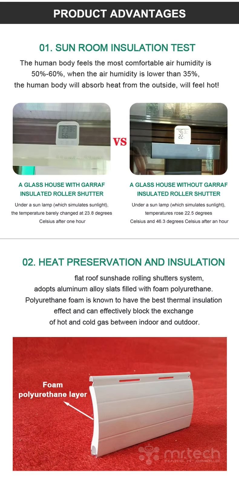 Best Skylight Glass Roof With Aluminum Horizontal Roller Shutters
