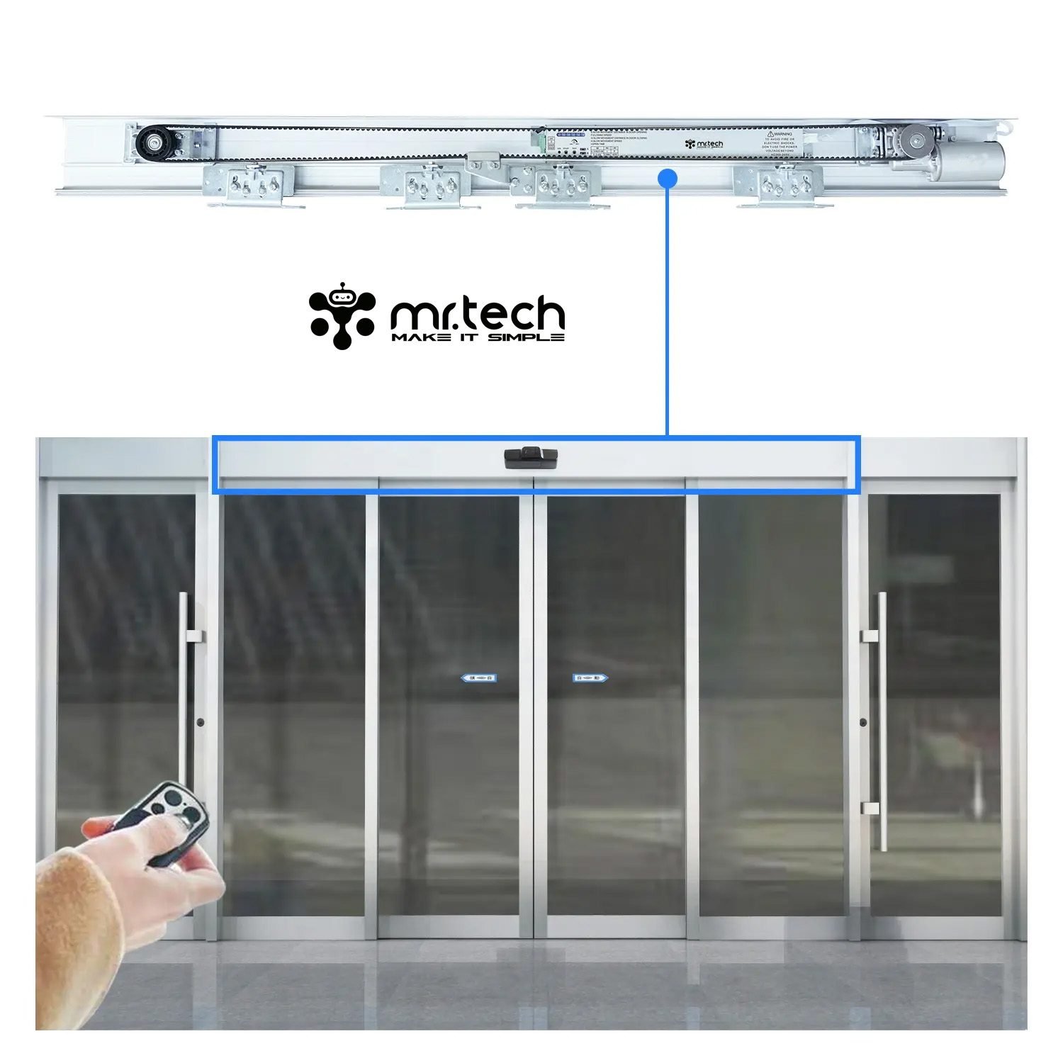 Automatic Sliding Entrance Door Opening System For Restaurants